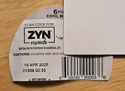Lot of 20 Unused Zyn Reward Codes | eBay