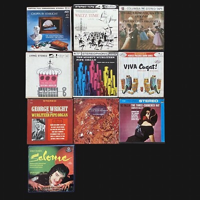 Lot of 10 Reel to Reel Tapes 4 Track Mix Classical Opera Latin Organ ...