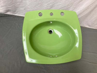 Vtg Ceramic Fresh Green Lime 21x19 Kohler Self Rimming Drop In Bath ...