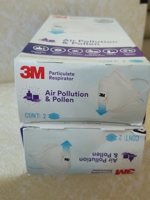 3M N95 Air Pollution and Pollen Respirator Mask, 29211 - 2 Pack for ...