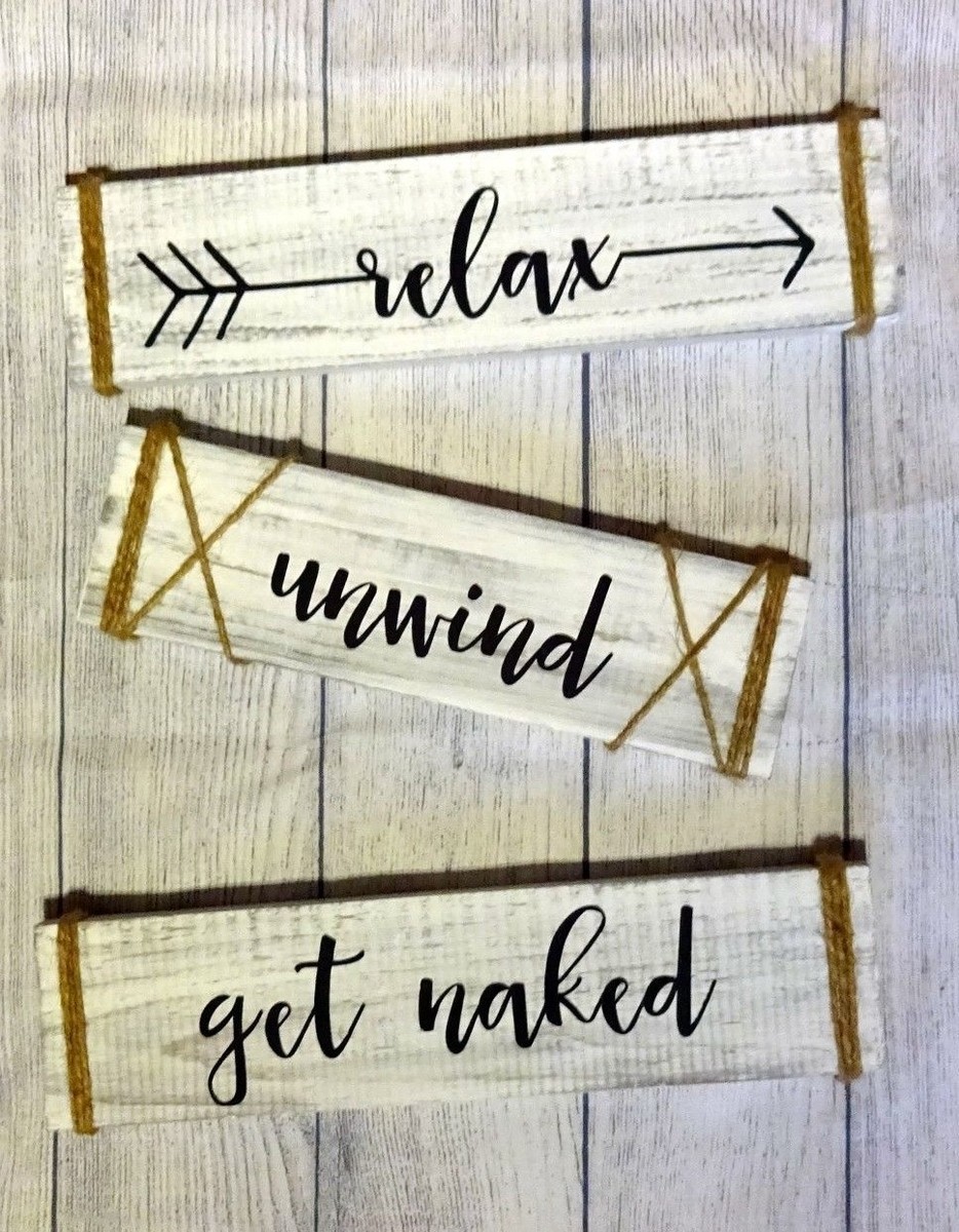 Wooden Bathroom Signs