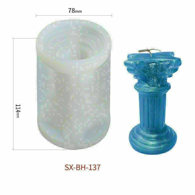 Irregular Shape Roman Column Silicone Candle Mold DIY Scented Art ...