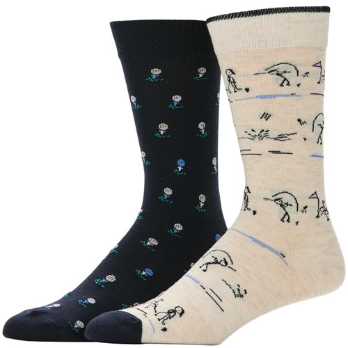 Men's Ben Hogan Stick Figure Golf & Tee Socks - 2 Pack - Oatmeal ...