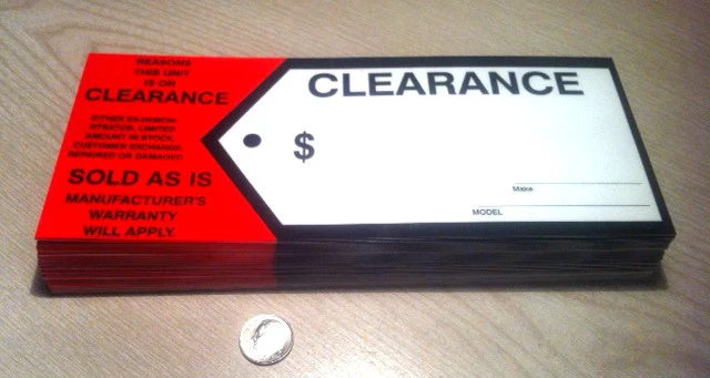 Clearance Price Tag
