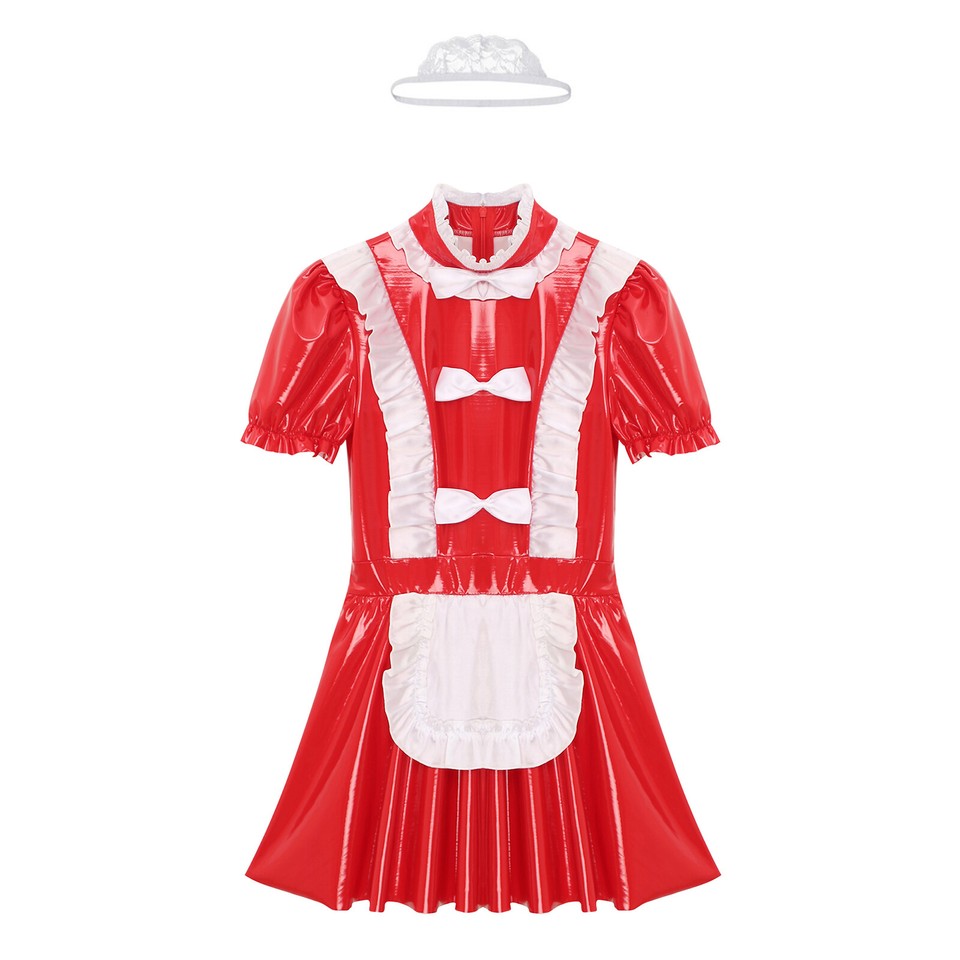 Women Costume Frisky Dress Wet Look Nightwear Cosplay Fancy Dresses ...