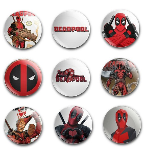 25MM MARVELS DEADPOOL BUTTON BADGES X9 | eBay