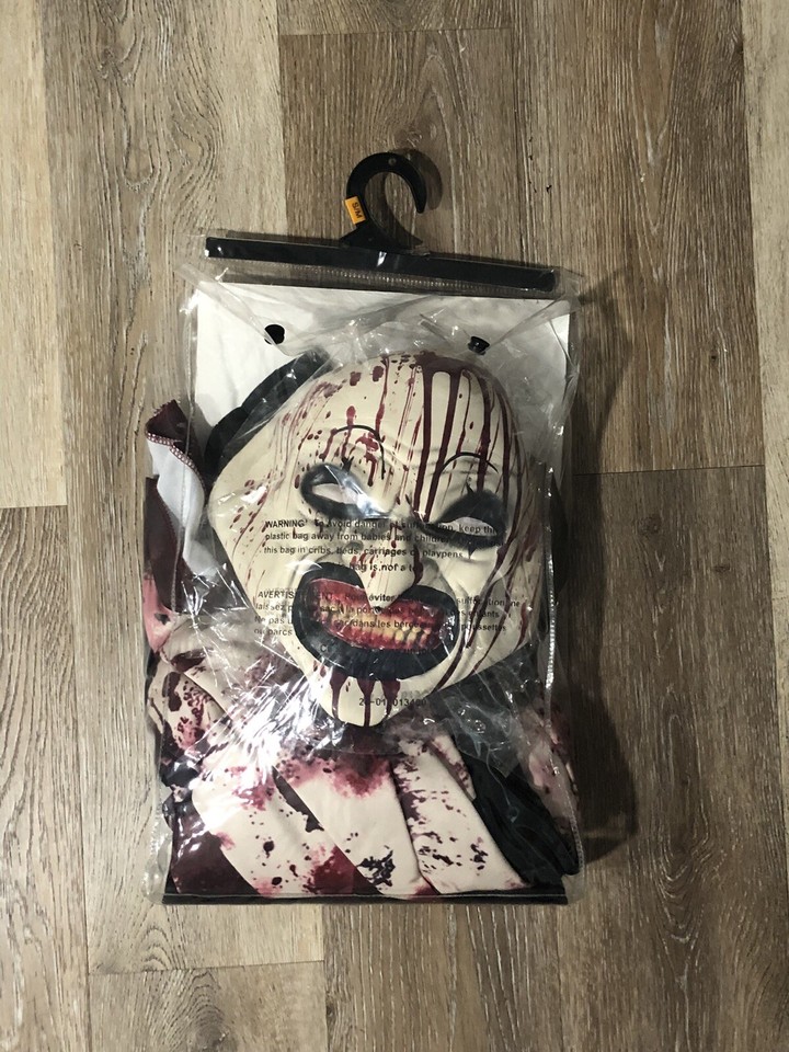 Spirit Halloween Terrifier Adult Bloody Art the Clown Costume Size L/XL ...