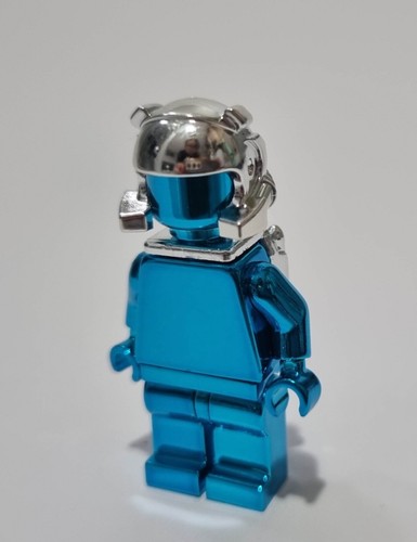 lego chrome silver and blue astronaut mini figure | eBay