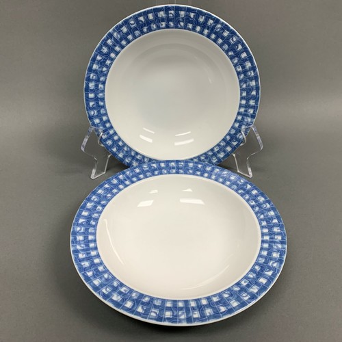 Table Trends Oneida Blue Heather Rimmed Bowls Casual Porcelain Lot of 2 ...