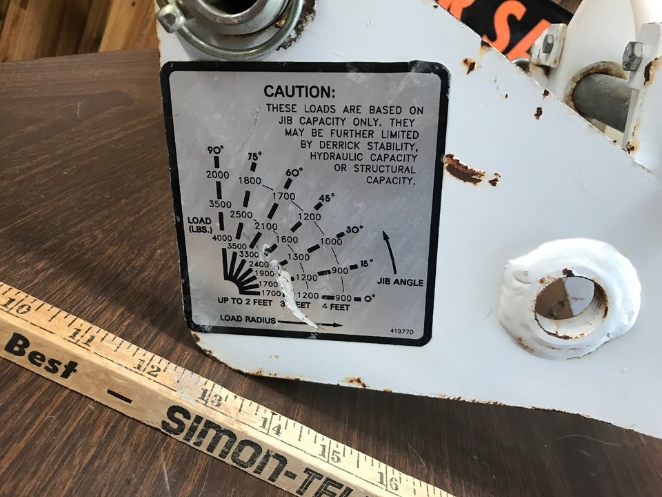 Altec Jib Bracket Material Handling Jib 2000 Lbs Round Holder Boom Tip ...
