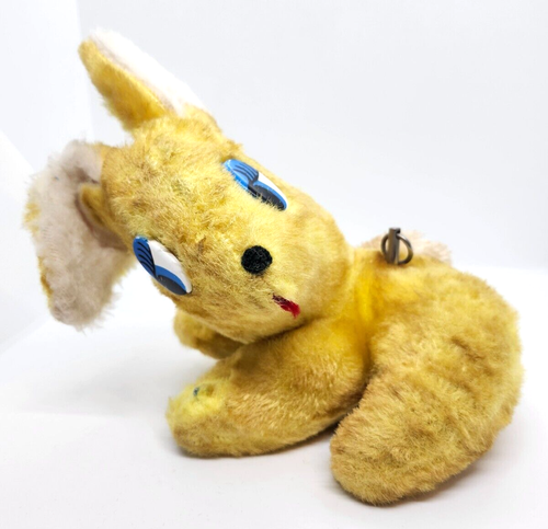 VTG Knickerbocker Toys Wind Up Musical Plush Yellow Bunny Made in Japan ...
