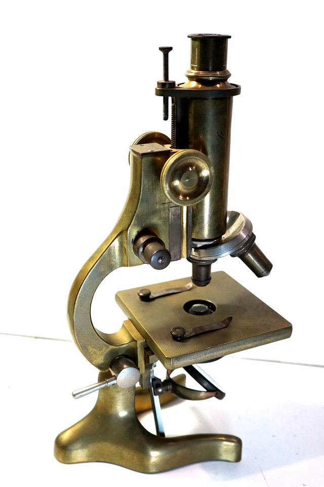 EXC+++ RARE+++ 1888 F. Koristka brass Original Microscopio Microscope ...