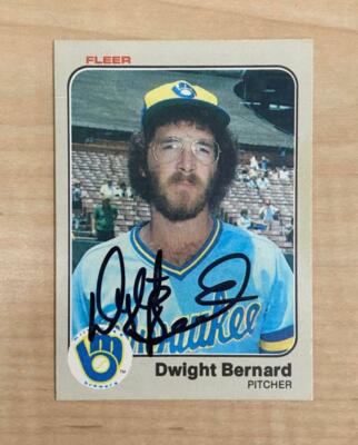 DWIGHT BERNARD MILWAUKEE BREWERS SIGNED AUTOGRAPHED 1983 FLEER CARD #27 ...