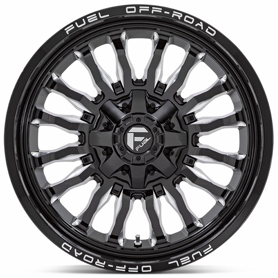 22x10" Fuel Wheels D795 Arc Gloss Black Milled Off-Road Rims(4 pcs ...