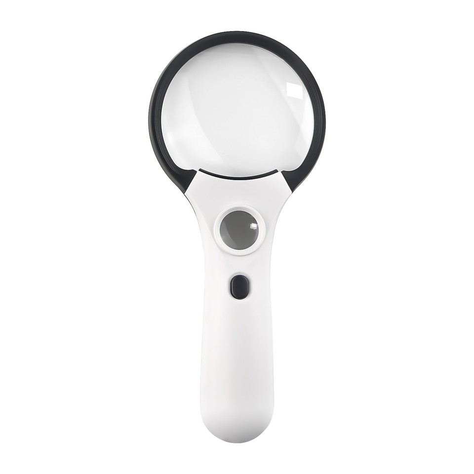 New 3x45x Led Double Lens Handheld Magnifier Hd Elderly Reading ...