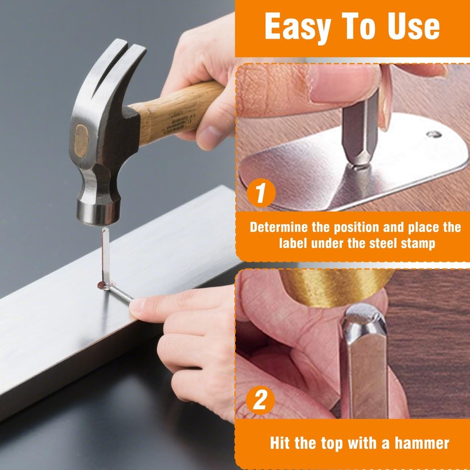 37 Stück 3mm Buchstaben Prägestempel, Symbol , Alphabet A-Z, Zahlen 0-8 ...