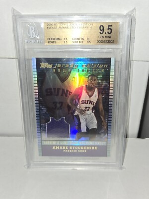 2002-03 Topps Home Jersey Edition Rookie AMARE STOUDEMIRE Rc Refractor ...