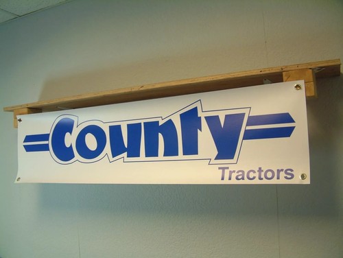 Ford County Tractors Banner Workshop Tractor Shed Agriculture Farm show ...