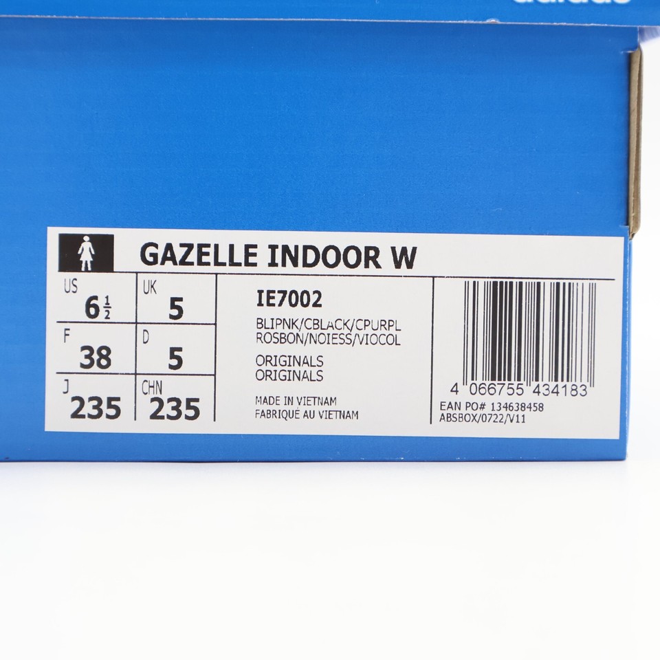 IE7002 adidas Originals Gazelle Indoor Bliss Pink Core Black Purple ...