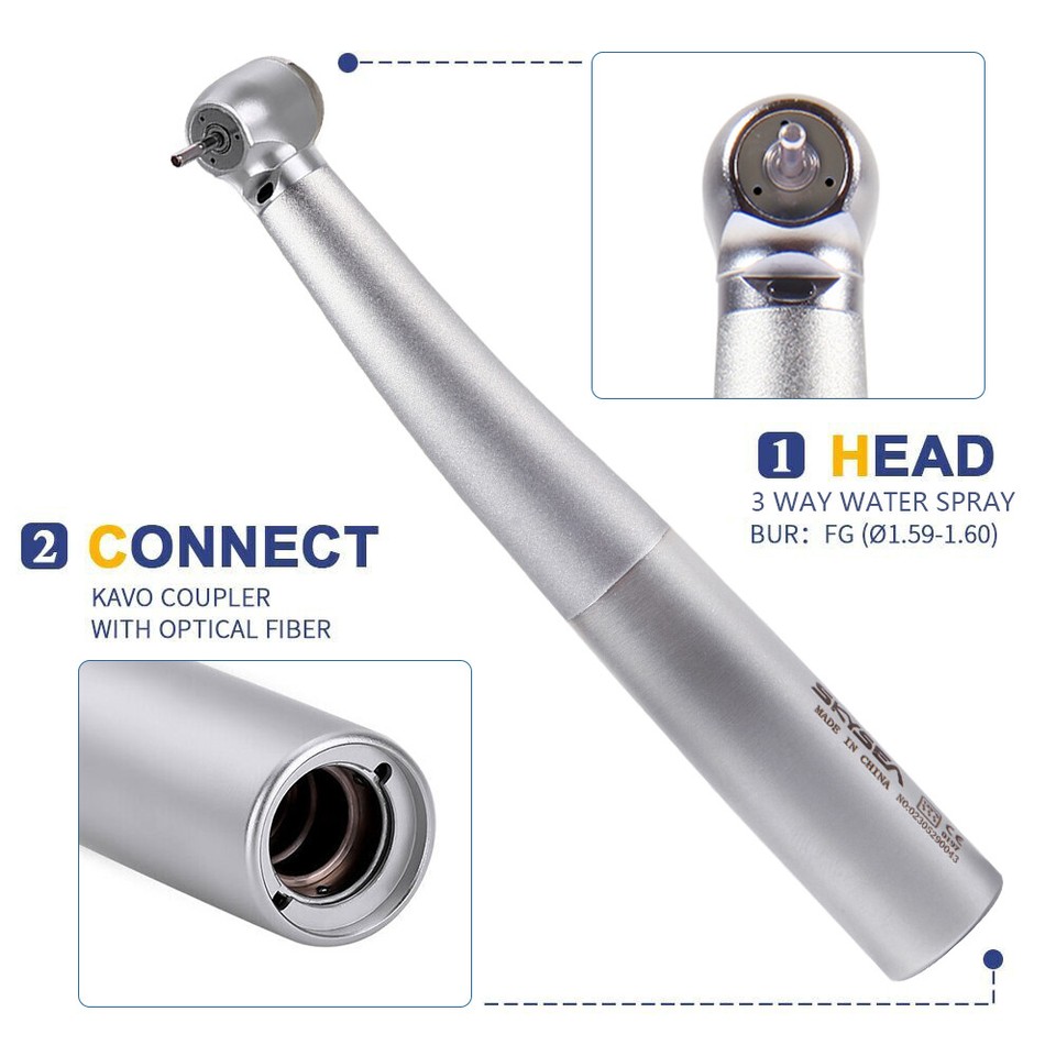 Dental High Speed Turbine Fiber Optic Handpiece LED Coupler fit NSK ...
