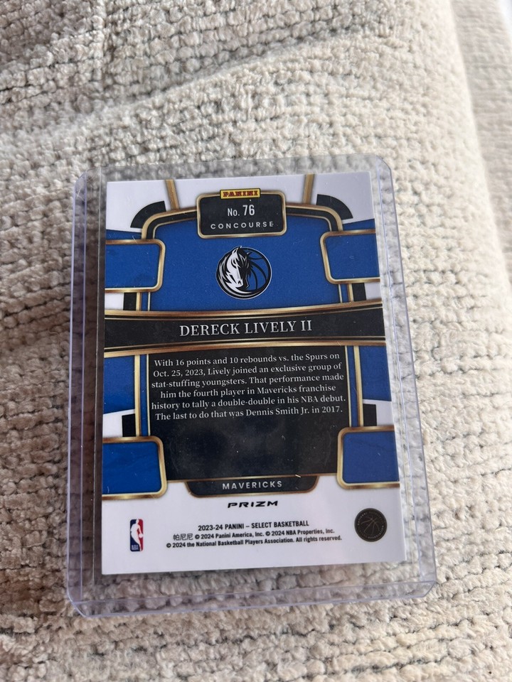 2023-24 Panini Select Green Cracked Ice Prizm Derek Lively II RC ...