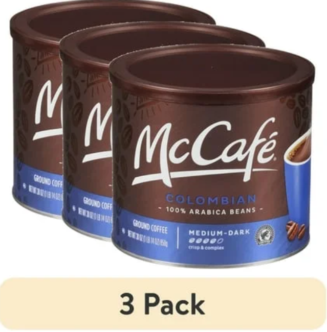 (3 pack) McCafe Colombian, Medium-Dark Roast, Ground Coffee, 30 oz | eBay