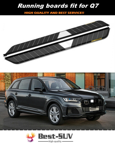 2Pcs Fits for Audi Q7 2016-2020 Door Fixed Side Step Running Board Nerf ...