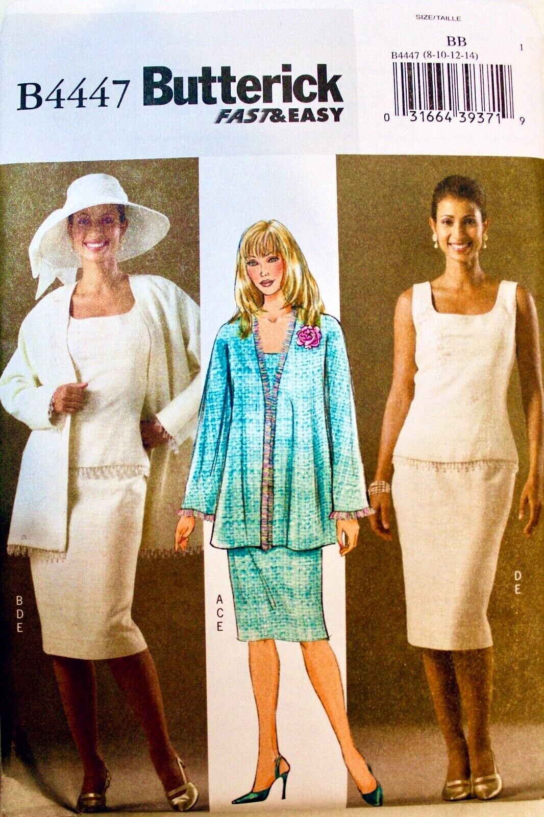 Butterick Pattern B4386 Size 8-14 Six Sew Easy Misses Petite Dresses ...