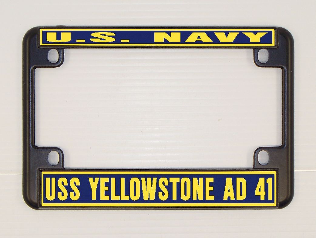 USS YELLOWSTONE AD 41 License Plate Frame U S Navy Military Car-Truck ...