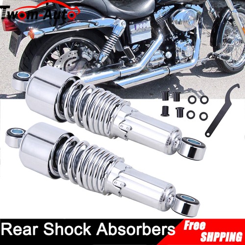 10.5" Slammer Lowering Rear Shocks For 1991-2017 Harley Dyna FXDF FLD ...