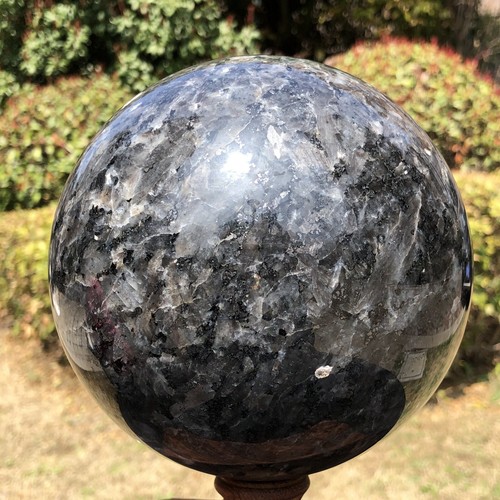 9.98LB Natural Blue amphibole Sphere Polished Quartz Crystal Ball ...