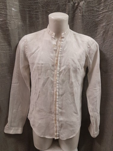 camicia uomo puro lino zara taglia L , COLORE BIANCO | eBay
