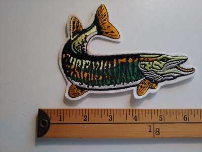 1 RARE 80S VINTAGE SPECIES FISH FISHING FISHERMAN PATCH CREST | eBay