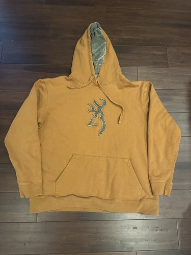 Browning Hoodie Men’s XL Brownish Burnt Orange Camo Hunting Pullover ...