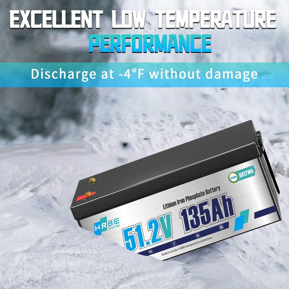 48V 135Ah Lithium Battery Rechargeable Deep Cycle LiFePO4 Batteries ...