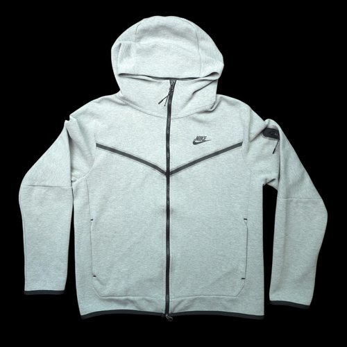 Nike Mens Medium Gray Sportswear Tech Fleece Full Zip Hoodie Jacket ...