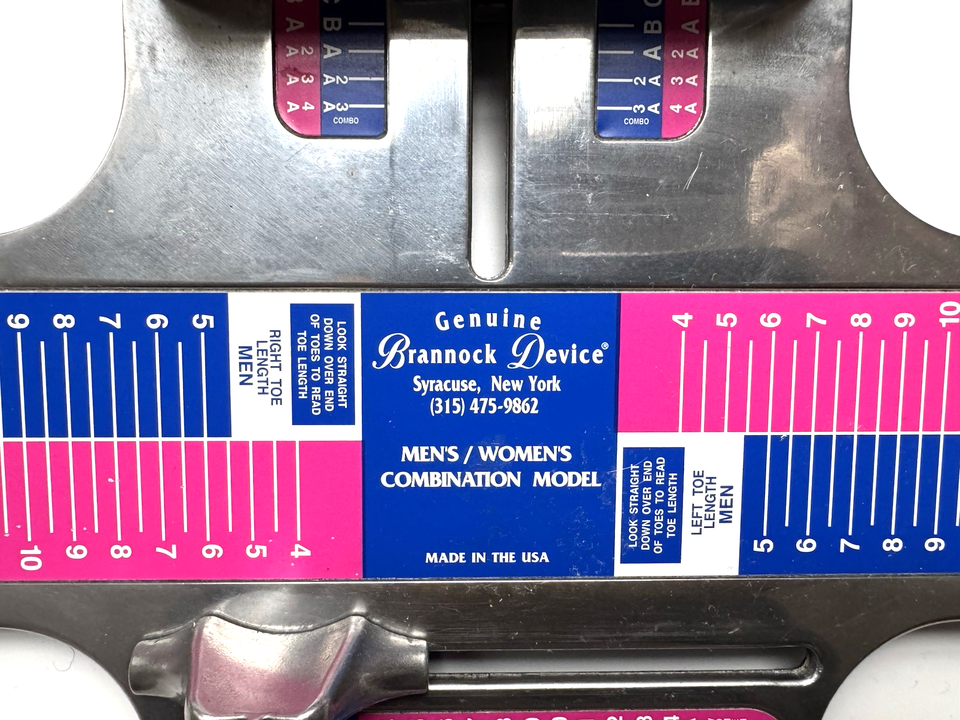 BRANNOCK DEVICE - Combination Male/Female Shoe Sizer -Metal Foot ...