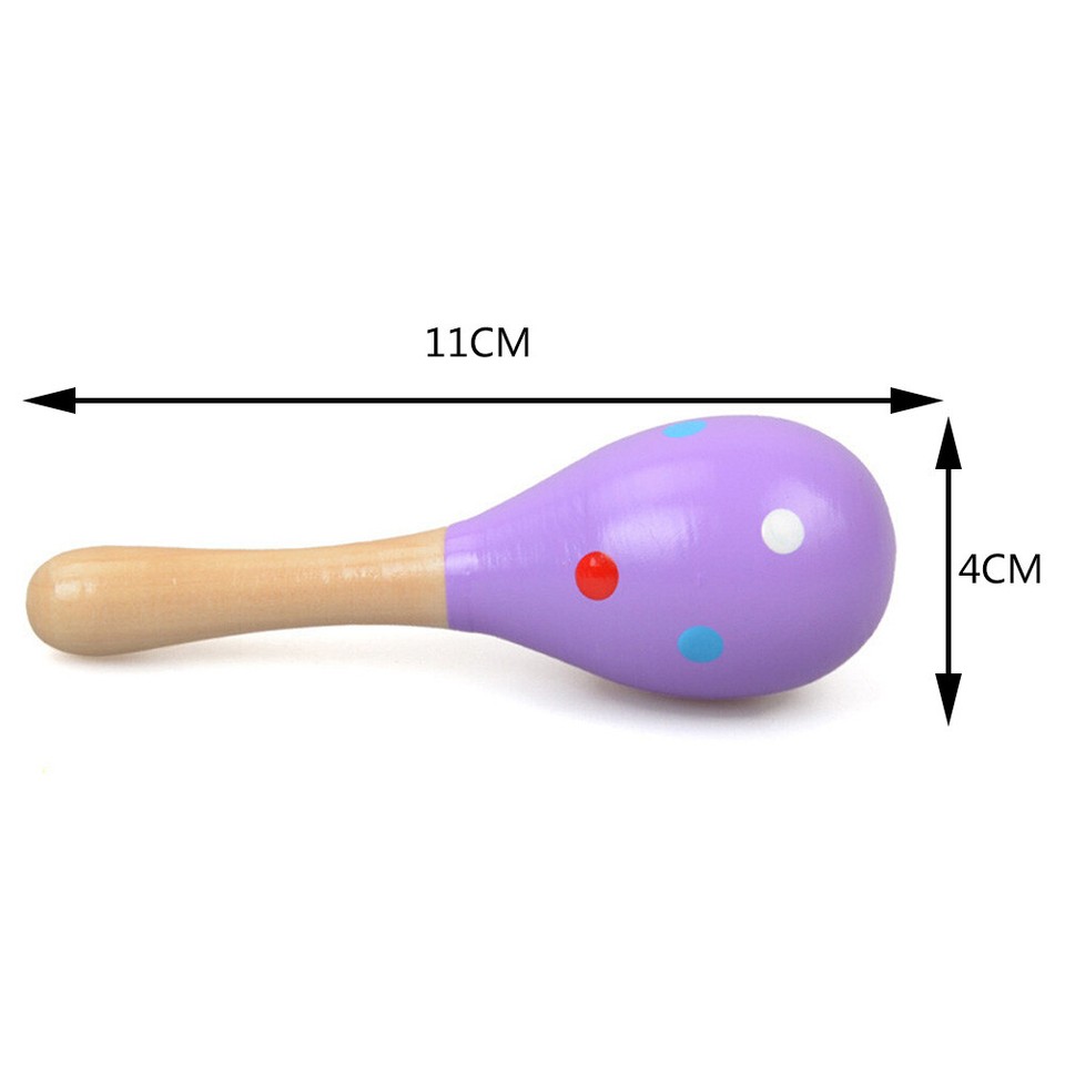 Toddlers Wood Sand Hammer Maraca Rattles Wooden Carnival Maracas Party ...