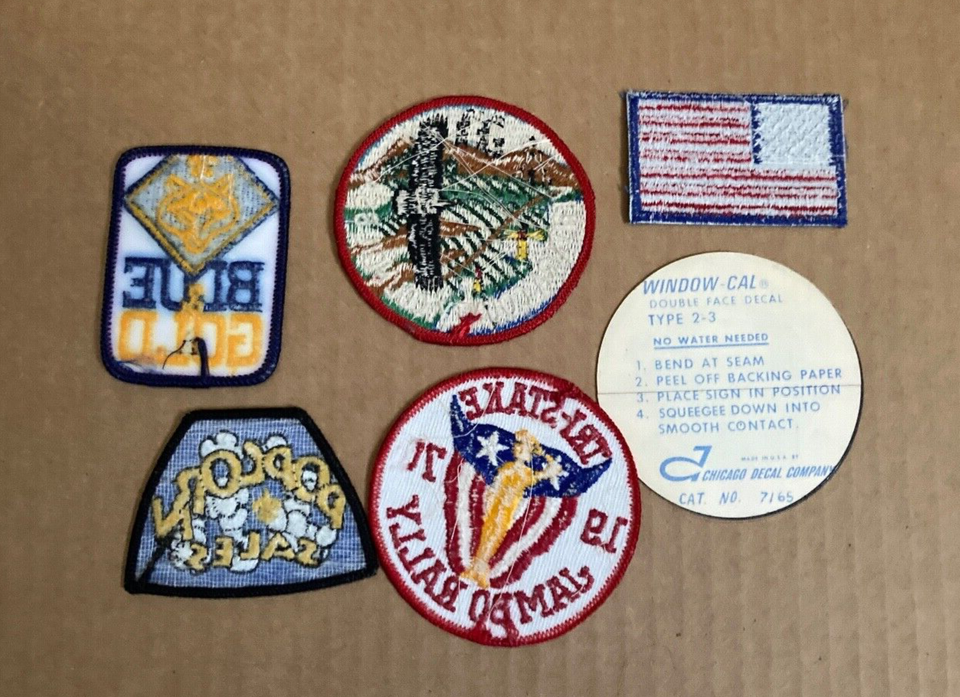 Vintage Boy Scout Blue and Gold Patch BSA Merit Badge Cub USA flag 1971 ...