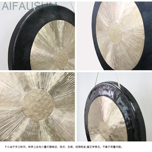 50cm Handmade Copper Gong Yoga meditation Sound healing Chao gongs with ...