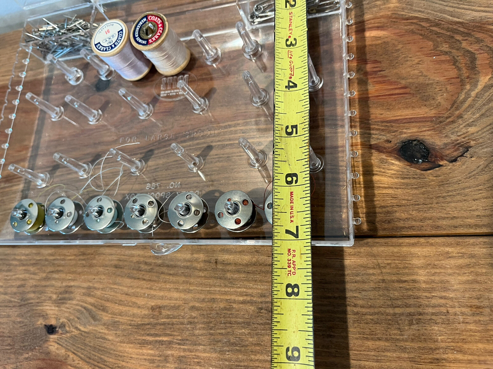 MCM Dritz Spool Box No 786 Starburst Acrylic Clear Sewing Box | eBay