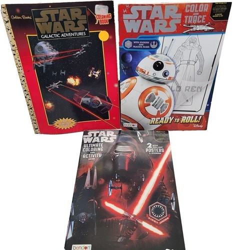 3 Star Wars My Coloring Book Trace and Color Activity Book Stickers ...