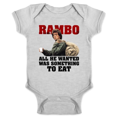 Rambo All He Wanted Was Something To Eat Movie Baby Bodysuit | eBay