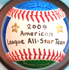 HAND PAINTED BASEBALL 2009 AMERICAN LEAGUE ALL-STAR TEAM JETER ICHIRO ...