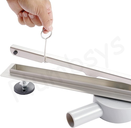 LINEAR SHOWER DRAIN STAINLESS STEEL WETROOM BATHROOM CHANNEL GULLY TRAP ...