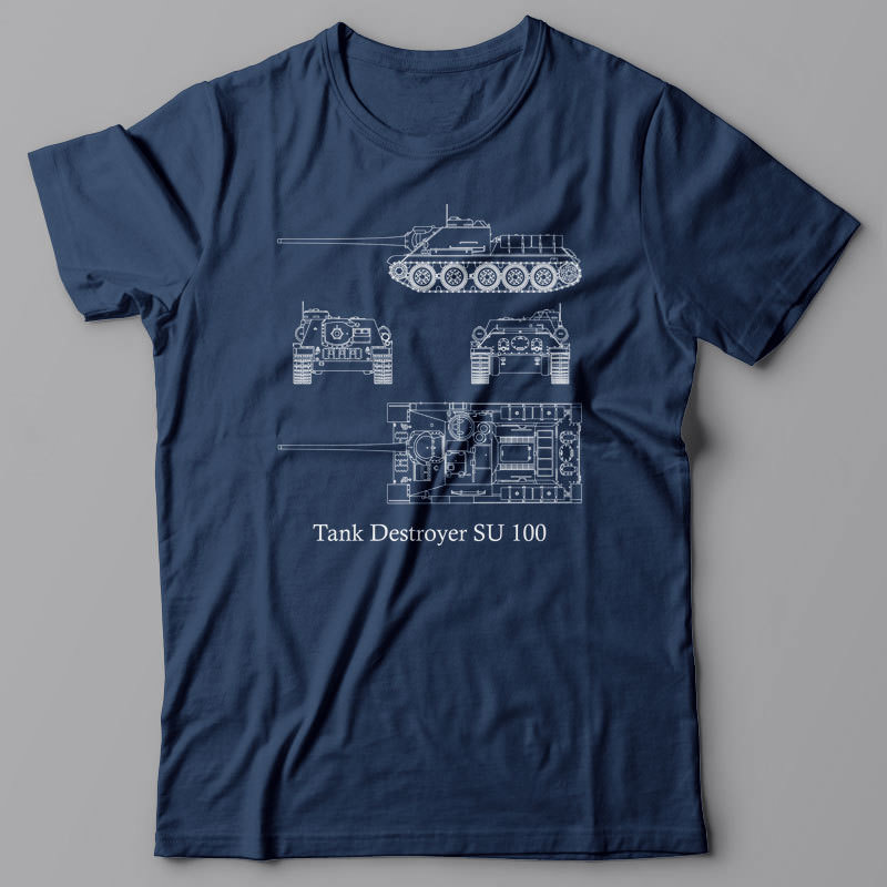 Tank destroyer SU 100 - T-shirt, military USSR CCCP WWII WW2, World of ...