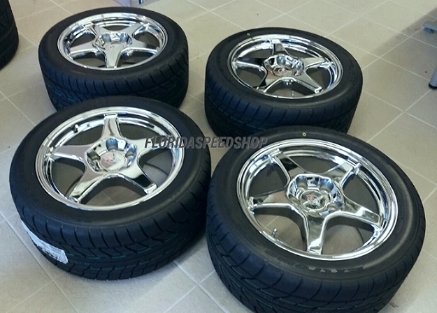 1988-1996 C4 ZR1 Corvette Premium High Polished Aluminum Wheels 17x9.5 ...