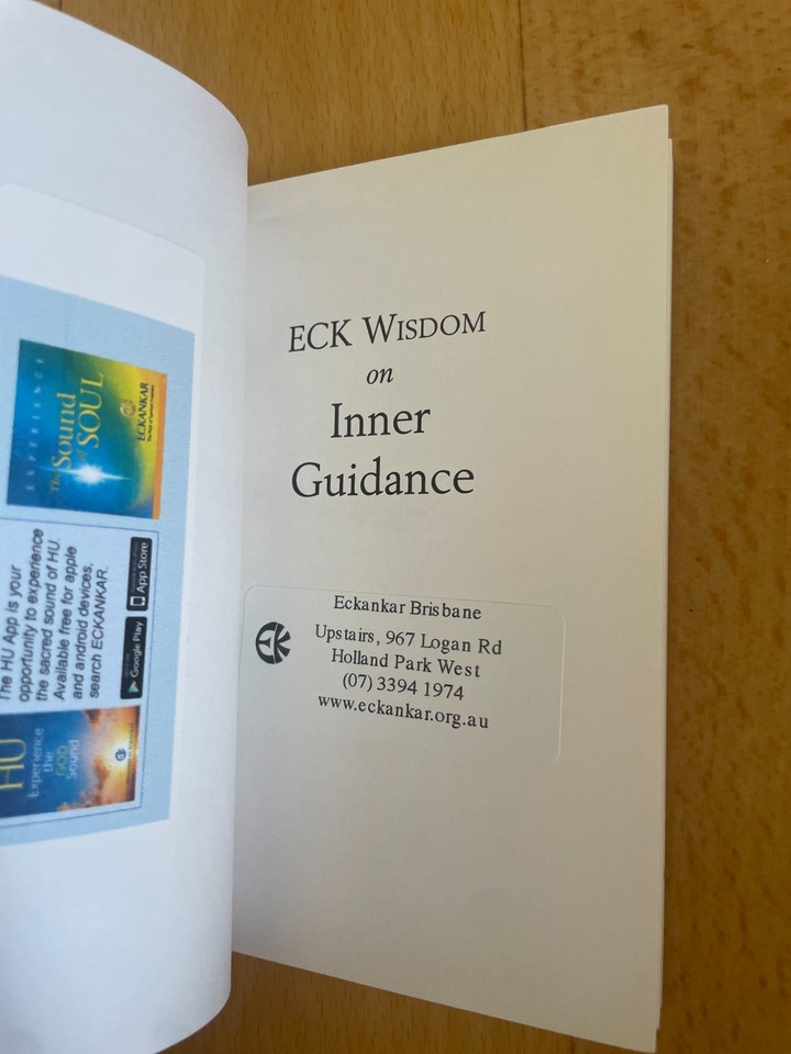 HAROLD KLEMP. ECK WISDOM ON INNER GUIDANCE. 15 BY 10CM. 2016. ECKANKAR | eBay