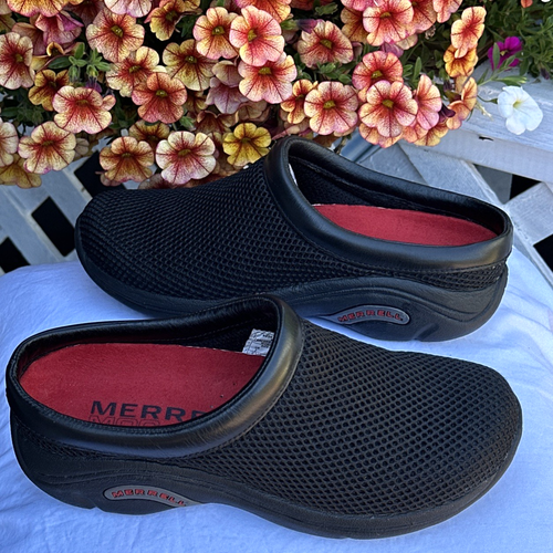 Merrell Encore Black Mesh Slip On Shoe Comfort Mule Clog Women’s Size 7 ...