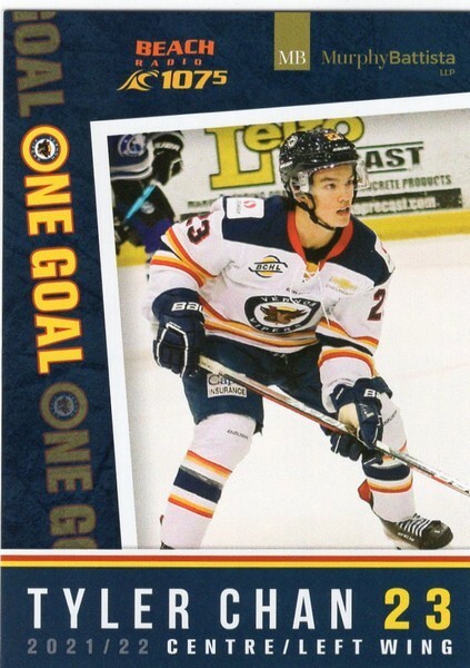 Tyler Chan 2021-22 Vernon Vipers | eBay